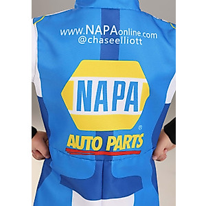 Fun Costumes NASCAR Kids Chase Elliott Suit Boys, Blue Race Car Driver Halloween X-Large