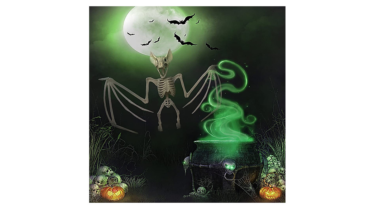 Vivid Bat Skeletons for Halloween Decor - 2 Pack