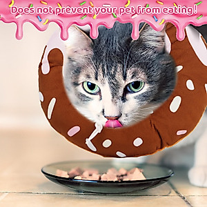 GGSTDDUP Cat Cone Collar Soft Cat Recovery Collar Adjustable Cat and Dog Cone Postoperative Recovery Collar Elizabethan Collar for Cats and Small Dogs(Brown S)