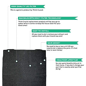 Crucial Air Replacement Air Filters Compatible With Whirlpool Carbon Pre Filter Parts 8171434K, 8171434 For Model AP300, AP350, AP450 and AP510 - 16.4" x 12.1" x 1.3" - Bulk (1 Pack)