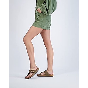 CUSHIONAIRE Women's Libby Cork footbed Sandal with +Comfort and Wide Widths Available, Brown 7