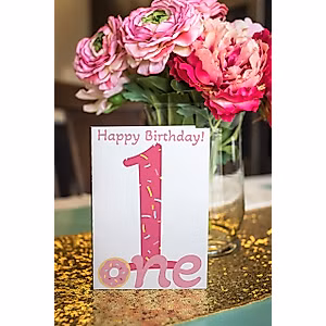 Red Door Inspirations One Sweet Birthday, First Birthday Card for 1 year old Daughter, Niece, Granddaughter, Cousin,or Friend. Single Greeting Card with Envelope. (ONE Sweet BIrthday)