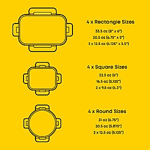 JoyFul by JoyJolt 24pc Borosilicate Glass Storage Containers with Lids. 12 Airtight, Freezer Safe Food Storage Containers, Pantry Kitchen Storage Containers, Glass Meal Prep Container for Lunch