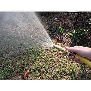 Hose Nozzle High Pressure for Car or Garden - Made in USA - Solid Brass - 2 Nozzle Set - Adjustable Water Sprayer from Spray to Jet - Heavy Duty - Fits Standard Hoses - with Gardening Secret E-Book