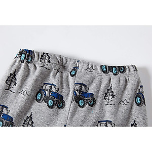 KikizYe Tractor Baby Boys Long Sleeve Pajamas sets Pants 100% Cotton Sleepwear Infant Size 12-18 Mothes