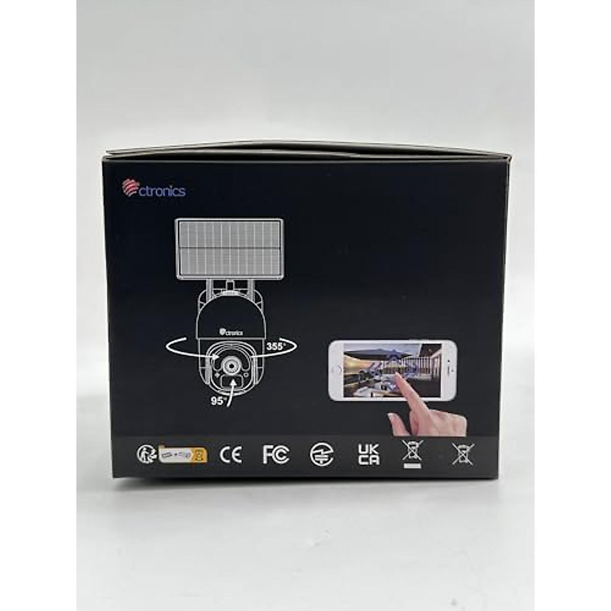 Ctronics 3MP Solar Security Camera Wireless Outdoor WiFi, PTZ Surveillacne Camera Battery-Powered for Home Security, 360° View, Spotlight Color Night Vision, PIR Human Detection, 2-Way Audio (Grey)