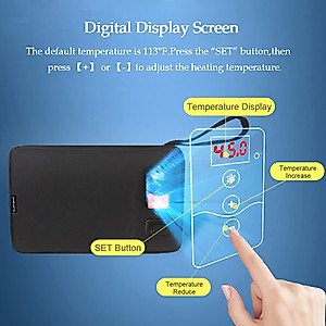 DURASIKO Portable USB Car Wipes Heater Warmer with Digital Display Screen,5V/10W Baby Wipes Thermostat Heating Bag,Heating Temperature Adjustable,Up to 80Pcs Wipes Capacity,for Car/Home/Travel/Camping