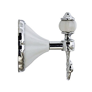 MODONA Double Robe & Towel Hook - White Porcelain & Chrome - Flora Series - 5 Year Warrantee