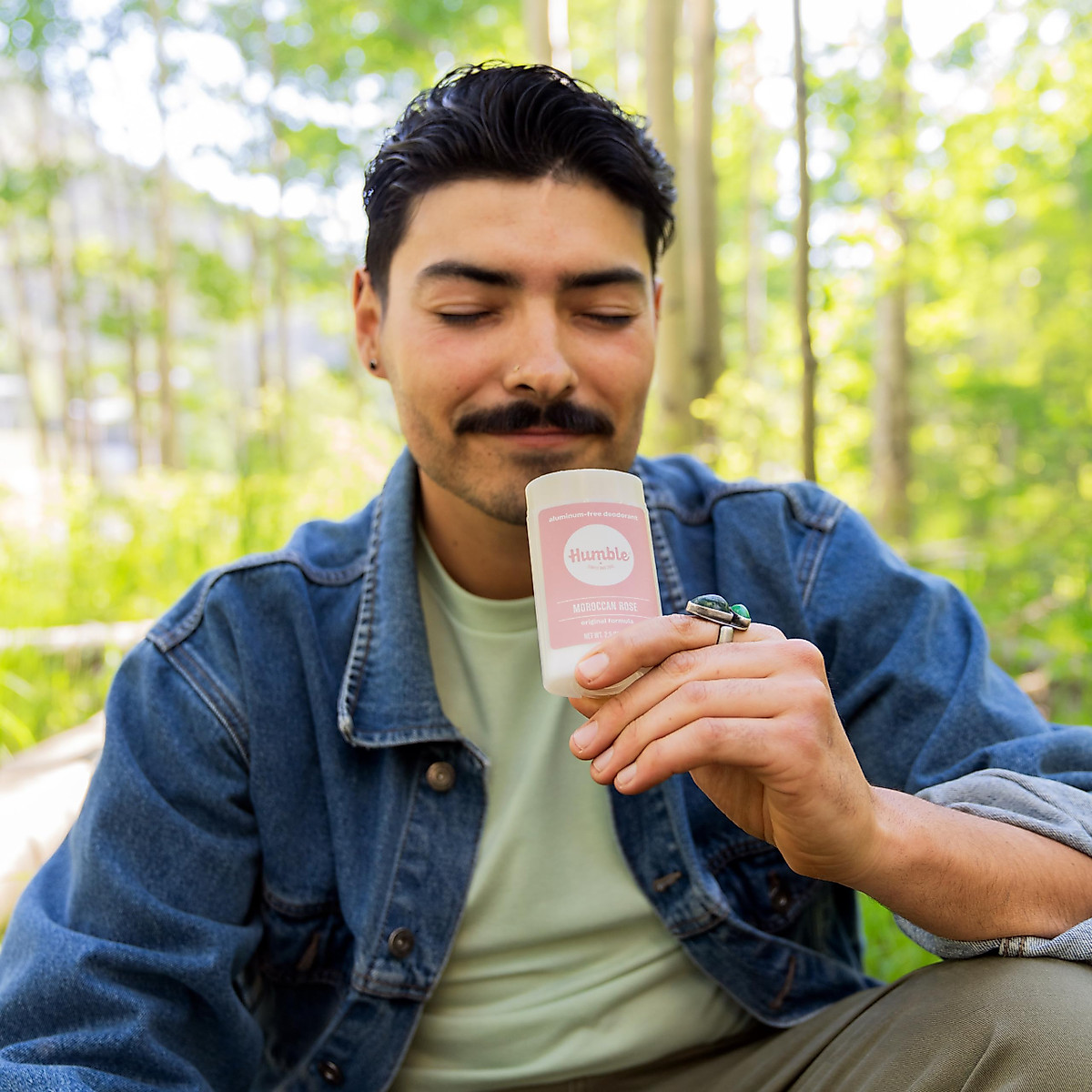 HUMBLE BRANDS Original Formula Aluminum-free Deodorant. Long Lasting Odor Control with Baking Soda and Essential Oils, Moroccan Rose, Pack of 1