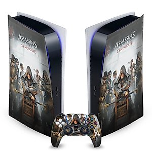 Head Case Designs Officially Licensed Assassin's Creed Key Art Syndicate Graphics Vinyl Faceplate Gaming Skin Decal Compatible with Sony PlayStation 5 PS5 Digital Console and DualSense Controller