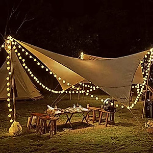 Sunlisky Solar String Lights Outdoor Waterproof 50LED 24.6FT Crystal Globe Light with 8 Lighting Modes,Solar Powered Patio Lights for Yard Garden Fence Porch Balcony Party Decoration (Warm White)