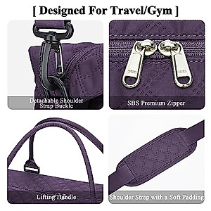 Travel Duffel Bag with Shoes Compartment, Weekender Overnight Bag for Women,Carry on Personal Item Bag,Gym Bag with Toiletry Bag