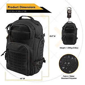 HIGHLAND TACTICAL Men's Roger, Black, 1 Size fits All