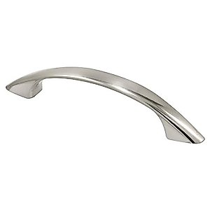 Prime-Line U 11279 Cabinet Drawer Pull, 3 inch Hole Centers, Diecast Construction, Satin Nickel-Plated Finish, Pack of 1