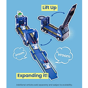 Robocar POLI Toys, Mobile Headquarters, 3-in-1 Transforming Police HQ Trailer Truck Toy with Vehicle Launchers & 1 Poli Die-Cast Car, Kids Toys for Ages 3 and up
