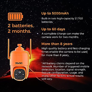 Sovmiku Hephaestus X1 2K Active Defense Solar Security Camera Wireless Outdoor, 2-years Free Cloud Storage, Easy to Setup, Starlight Color Night Vision, Two Way Audio, Audible Flashlight Alarm,SD Slot