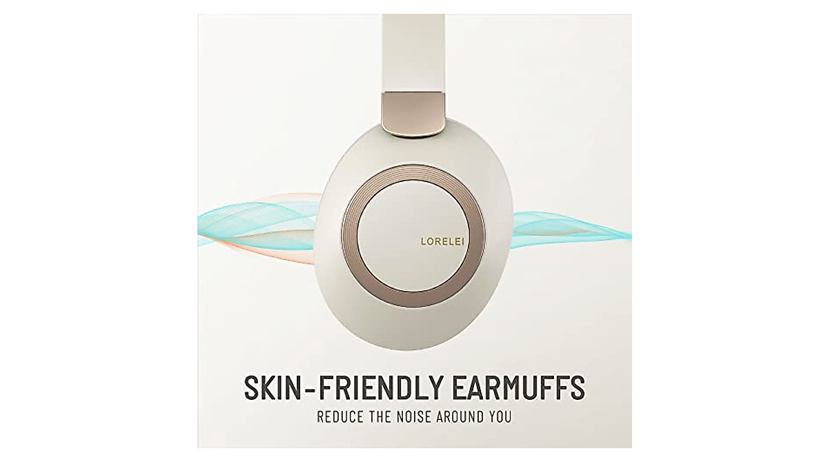 LORELEI B-C6 Wireless Headphones - 50H Playtime & Deep Bass