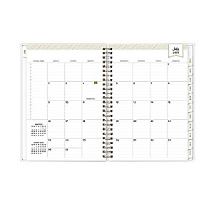 2023-2024 Day Designer Pebble Path Frosted Polypropylene Weekly/Monthly Academic Planning Calendar with Notes, 5-7/8" x 8-5/8", Black, July 2023 to June 2024, 142502