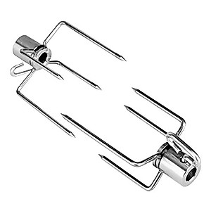 Skyflame Universal 304 Stainless Steel Rotisserie Meat Forks - Fits 1/2-Inch and 3/8-Inch Hexagon & 3/8-Inch and 5/16-Inch Square & 1/2-Inch Round Spit Rods