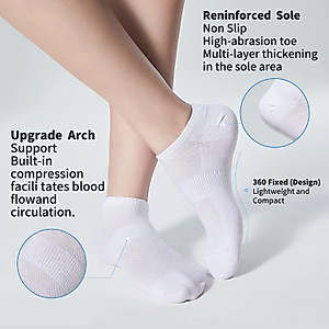 inhees 8 Pairs Ankle Socks Women's Thin Athletic Running No Show Low Cut Short Socks