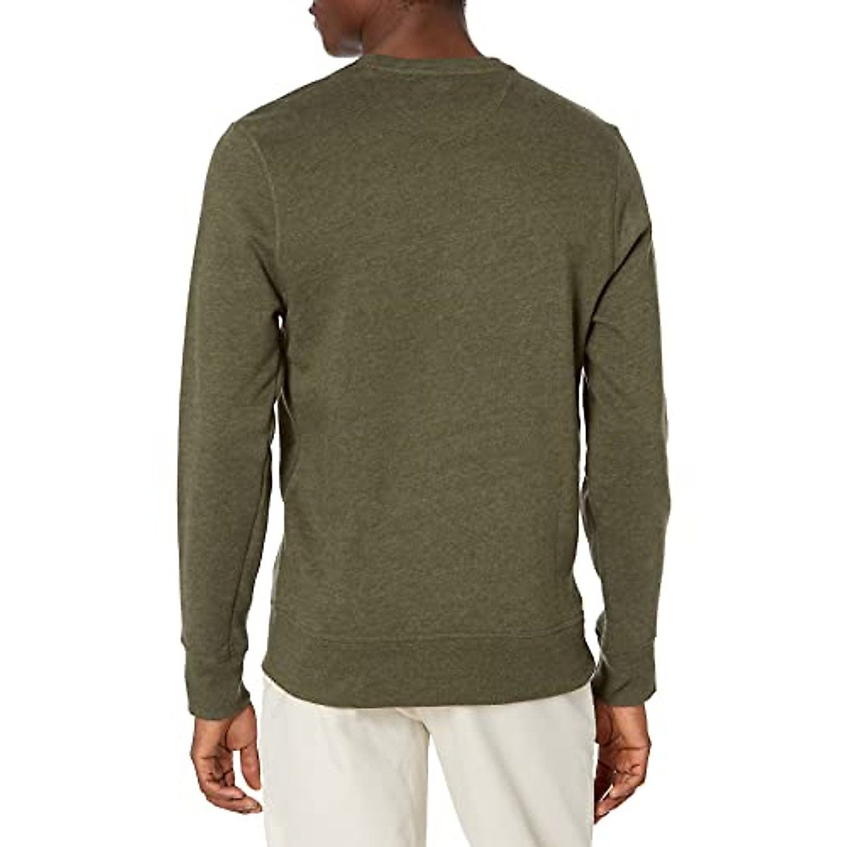 Amazon Essentials Men's Fleece Crewneck Sweatshirt - Olive Heather, Medium (Available in Big & Tall Sizes)