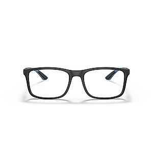 Ray-Ban RX8908 Rectangular Prescription Eyewear Frames, Matte Black/Demo Lens, 53 mm