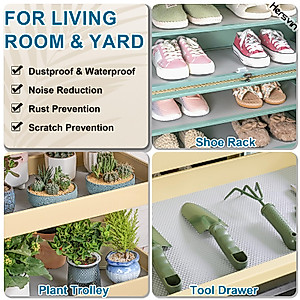 Hersvin Shelf Liner, 24" x20' Non-Adhesive Drawer Liners EVA Kitchen Cupboard Cabinet Covering Undersink Mat Washable Fridge Lining Paper for Home Office (Light Gray/Dot)