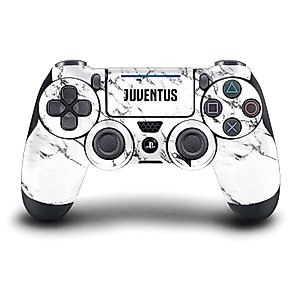 Head Case Designs Officially Licensed Juventus Football Club White Marble Art Vinyl Sticker Gaming Skin Decal Cover Compatible With Sony PlayStation 4 PS4 DualShock 4 Controller