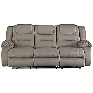 Signature Design by Ashley McCade Contemporary Manual Pull Tab Dual-Sided Reclining Sofa, Gray