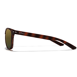 ROKA HALSEY Performance Sunglasses Designed for Sport for Men and Women - Matte Root Beer Frame - Bronze (Polarized) Lens