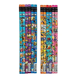Raymond Geddes Dog Man Pencils With Erasers (Pack of 36)