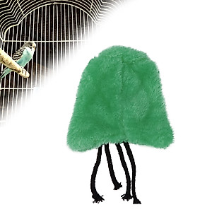 Parrot Warm Plush Fleece Bird Blanket Cuddle Nest Sleeping Nest Birds Cage Hanging Bed House for Parakeet Cockatiel(S Green)