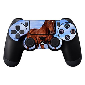 MightySkins Skin Compatible with Sony PS4 Controller - Horse | Protective, Durable, and Unique Vinyl Decal wrap Cover | Easy to Apply, Remove, and Change Styles | Made in The USA