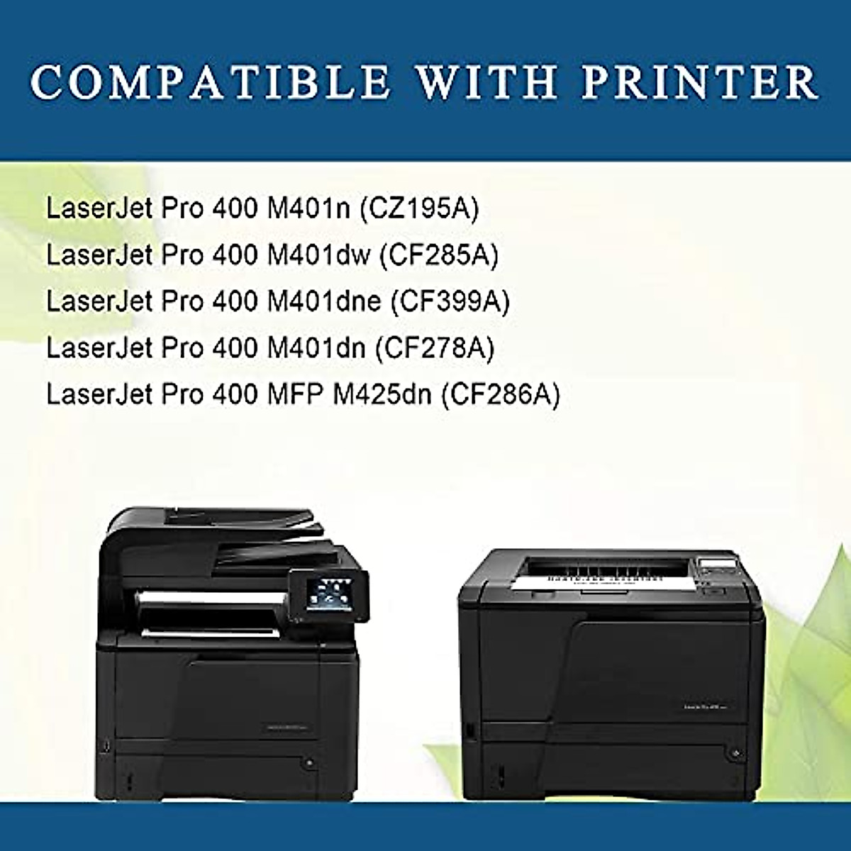 Compatible 80A | CF280A Toner Cartridge Replacement for HP Pro 400 M401n 400 M401dw 400 M401dne 400 M401dn 400 MFP M425dn Printer Toner Cartridge (Black, 1-Pack)