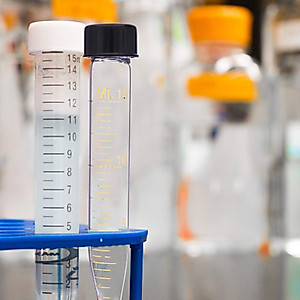 ULTECHNOVO 10pcs Conical Centrifuge Tubes 15ml Glass Test Tubes with Screw Cap for Laboratory Non - pyrogenic DNase/RNase - Free Human DNA - Free