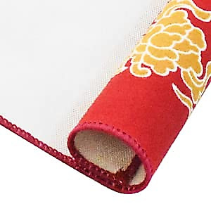 ALANGDUO Mahjong Mat Anti Slip Noise Reduction Table Cover for Mahjong Paigow Poker 31.5 x 31.5 Inches (Red)