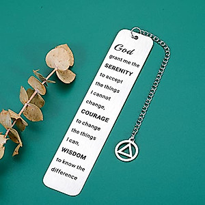 Christian Religious Bookmark for Men Women Teen Girl Boy Serenity Prayer Gift Bible Verse Scripture Godson Goddaughter Reader Sobriety Recovery Christmas Stocking Stuffer Easter Birthday Inspirational