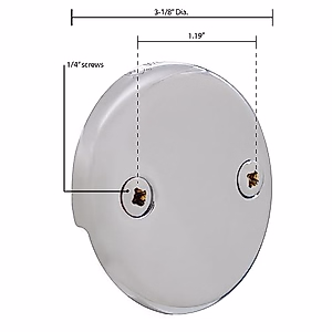Westbrass 593244-26 White 1-1/2" Tubular Tip Toe Bath Waste Drain Kit, Polished Chrome