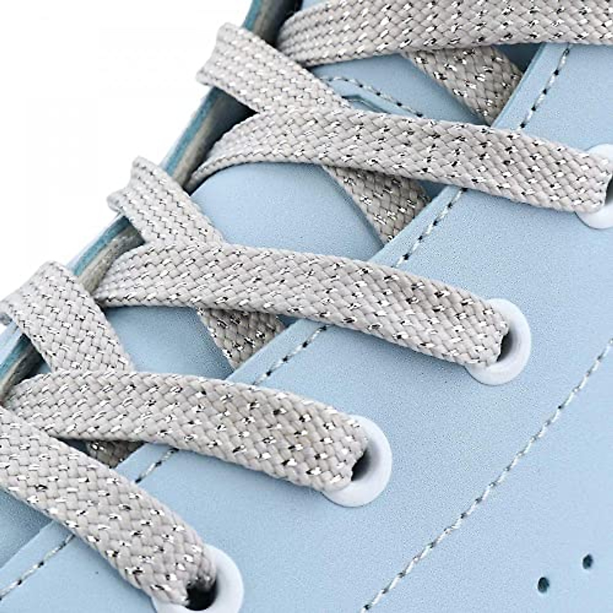 Roller Skates for Women, Shiny High-top PU Leather Roller Skates, Four Wheels Pure Sky-Blue Roller Skates for Girls Beginner Indoor Outdoor (41)