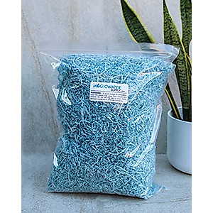 MagicWater Supply Soft & Thin Cut Crinkle Paper Shred Filler (1/2 LB) for Gift Wrapping & Basket Filling - Baby Blue