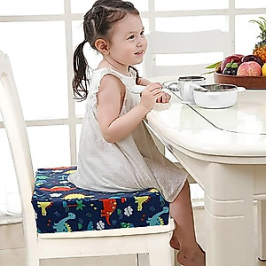 ibasenice 1 PC Booster Pad Travel Booster Kids Placemats for Dining Table Booster Seats Baby Chair Pad Adjustable Highchair Booster Baby High Chair Insert Pad Polyester Blue Seat Pad Toddler