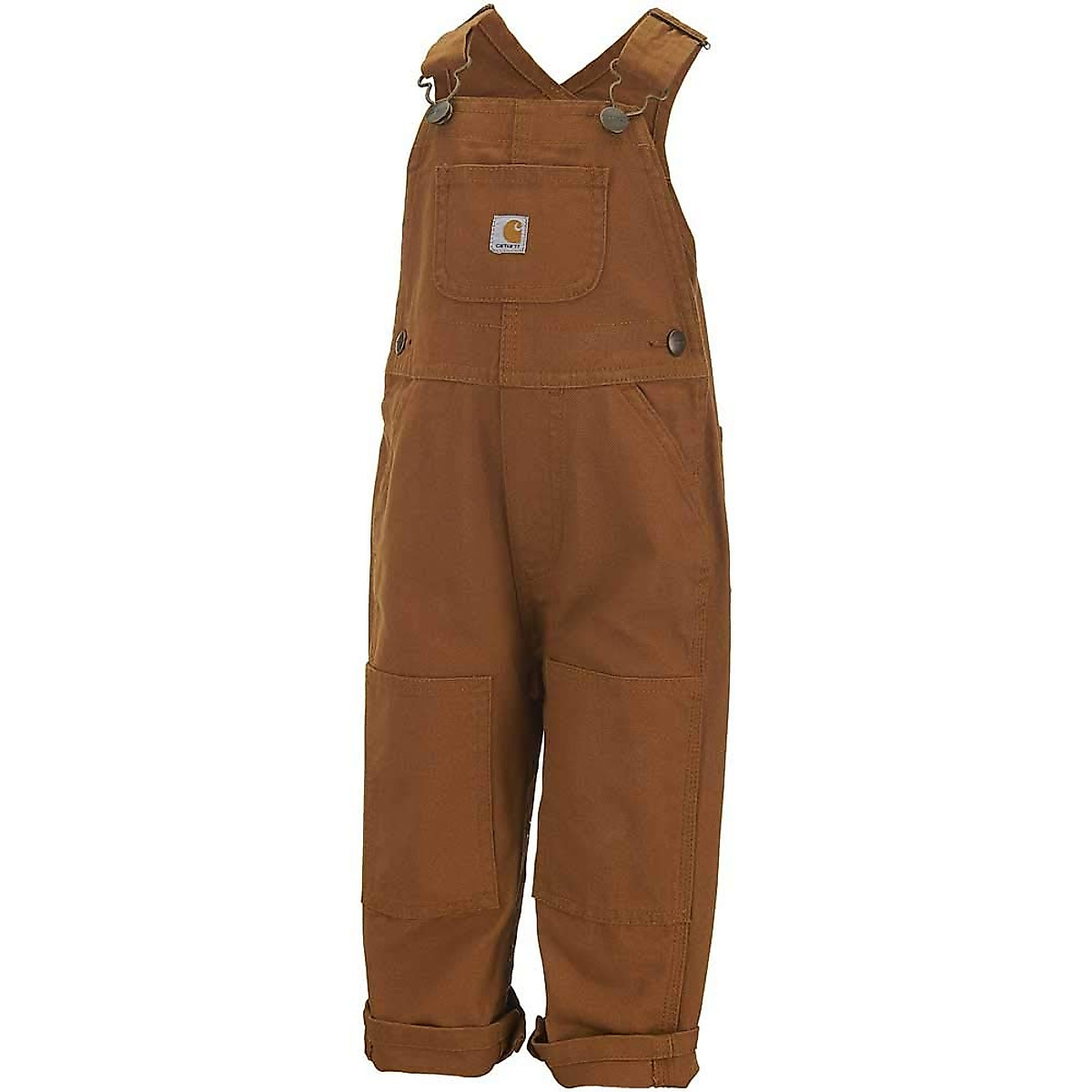 Carhartt Kid's CM8609 Washed Duck Bib Overall - Boys - 18 Months - Carhartt Brown