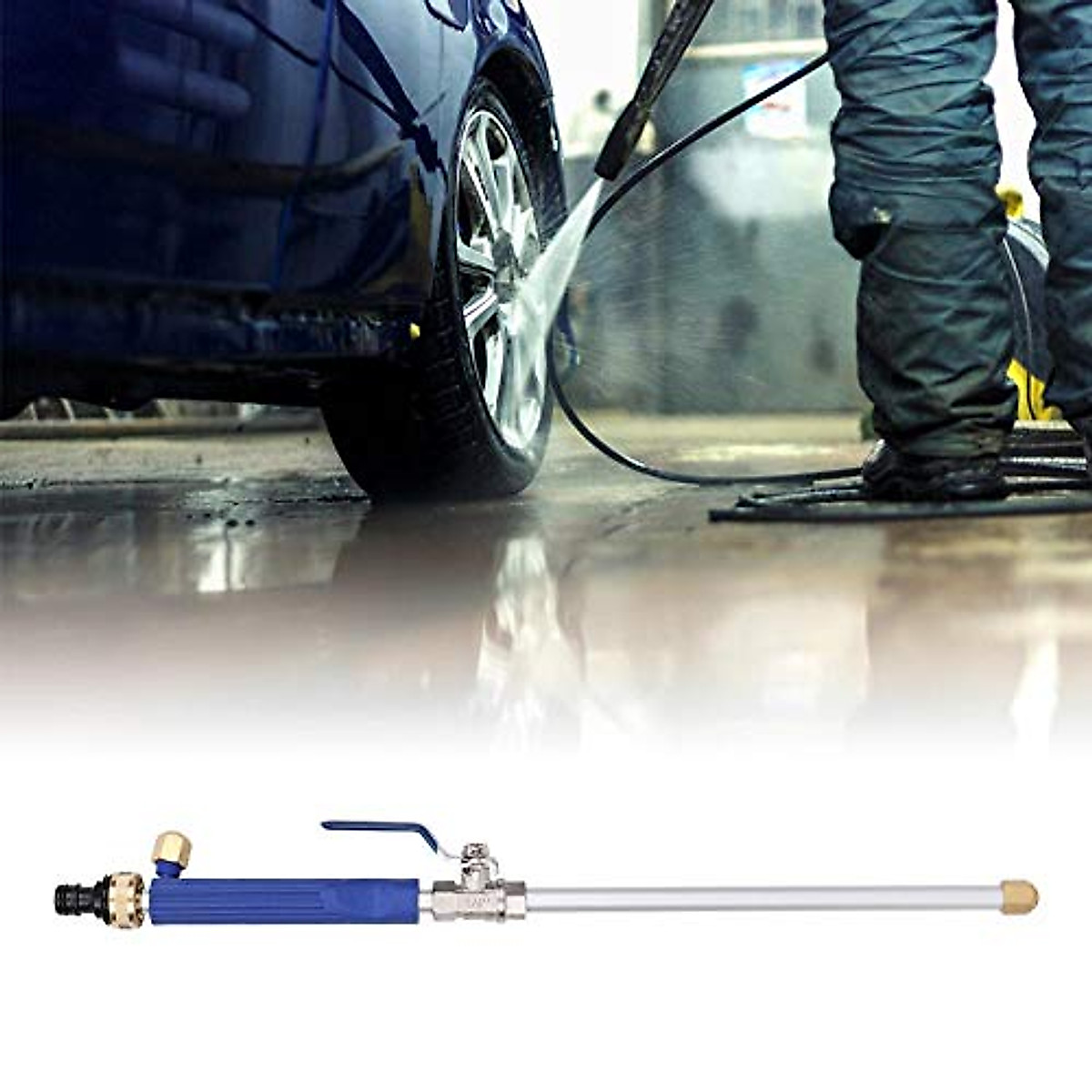 High Pressure Washer Gun, Aluminum Alloy High Pressure Water Gun Powerful Cleaner Washer Spray Nozzle Cleaning Tool for Washing car Window Bathroom and Garden Plants