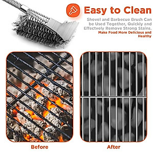 Grill Brush, BBQ Grill Brush Bristle Free, Grill Scraper for Outdoor Grill, Grill Brush Tools for Outdoor Grilling Accessories,BBQ Brush for Grill Cleaning