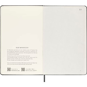 Moleskine Smart Notebook, Large, Plain, Black, Hard Cover (5 x 8.25)