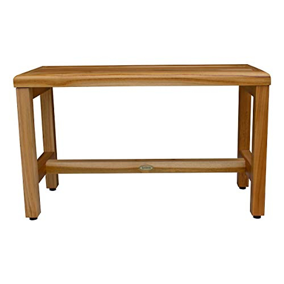 EcoDecors Earthy Teak Shower Bench Eleganto Wooden Seat Garden Bench Natural Teak Wood Patio Bench Armless Bench for Indoors and Outdoors - 30 inches Length