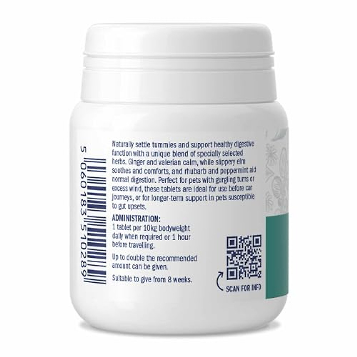 Dorwest Herbs Digestive Supplement Tablets for Dogs and Cats 100 Tablets