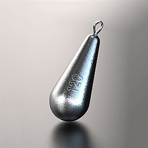 LINFFSTR 10Pcs Raindrop Shape Lead Fishing Weights Fishing Sinker Weights with Scale 10g 20g 30g 40g 50g 60g 70g 80g 100g 120g Trolling Sinkers Fish Casting Tool (Size : 120g)