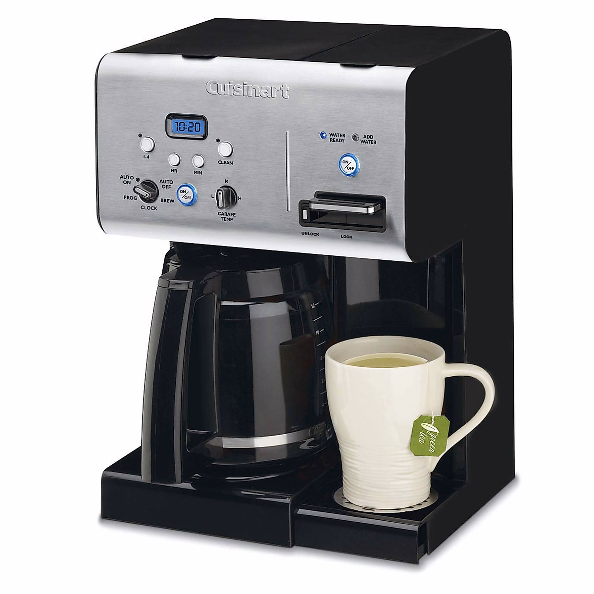 Cuisinart CHW-12P1 12-Cup Programmable Coffeemaker with Hot Water System, Black