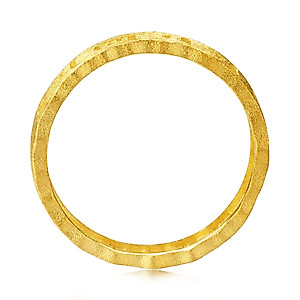 CHOW SANG SANG Cultural Blessings Daily Bliss 999.9 24K Gold Price-by-Weight Gold Buddhist Mantra Om Mani Padme Hum Gold Ring for Women 83215R (Our Size 13 / US Size 6)